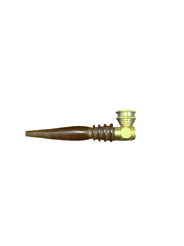 Wood Brass Cone Pipe – Get Hempified Store