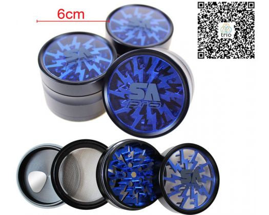 SA Grinder 6.3cm 4 Piece Laser Cut With Storage – Get Hempified Store