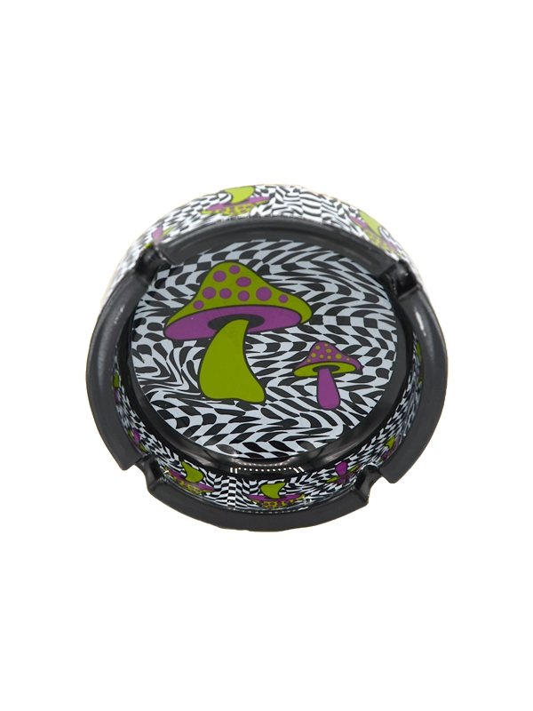 Trippy Mushroom with Checkerboard Glass Ashtray: Per Piece – Get ...