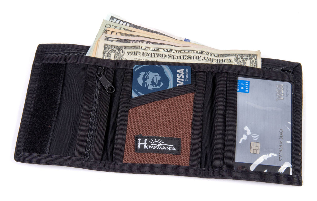 HEMPMANIA TRIFOLD HEMP WALLET : Black – Get Hempified Store