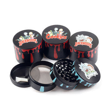 GR 106 B Cookies Rick and Morty 4 piece Metal Grinder – Get Hempified Store
